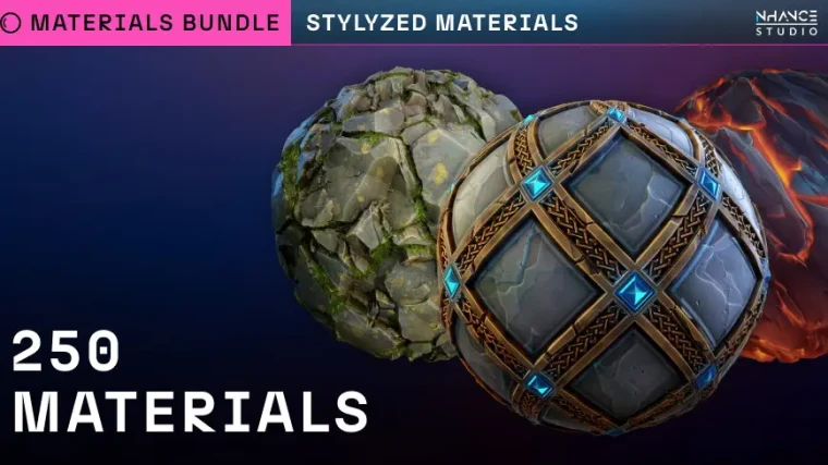 Stylized 250 Materials Bundle - Unreal Engine Asset | Assetsue