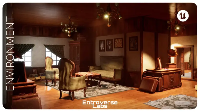 Vintage Apartment Modular Interior Environment (Vintage kitchen ...